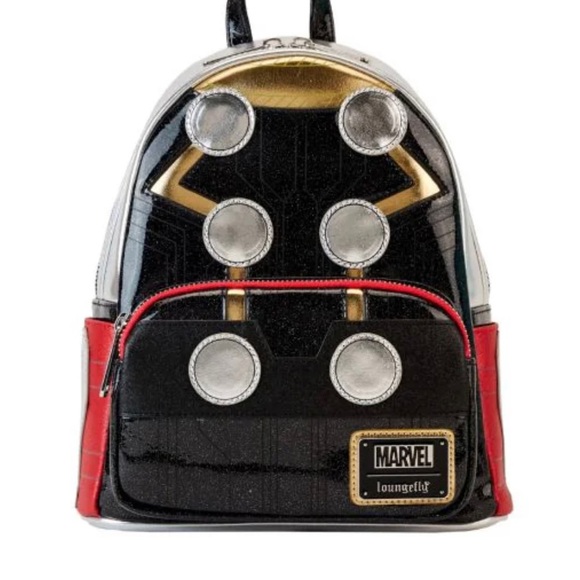 Loungefly | Bags | Loungefly Marvel Backpack Black Red Gold Silver New ...